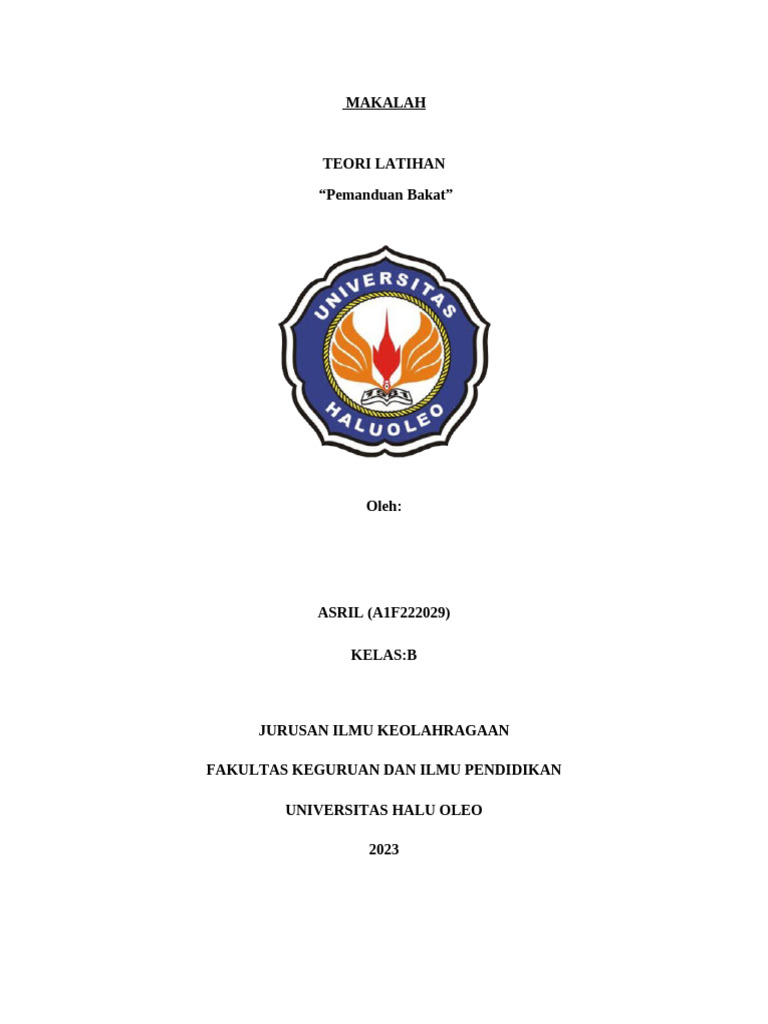 MAKALAH Teori Latihan Asril | PDF