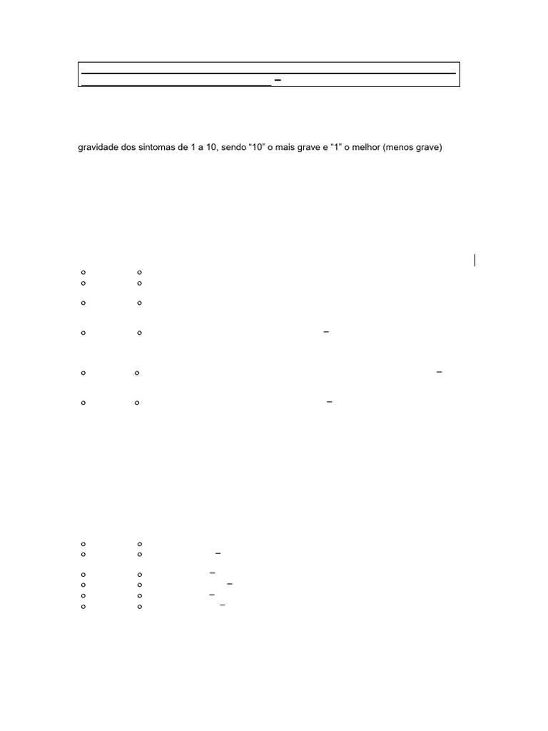 Escala Dimensional de Avaliação Da Gravidade de Sintomas BY-BOCS | PDF