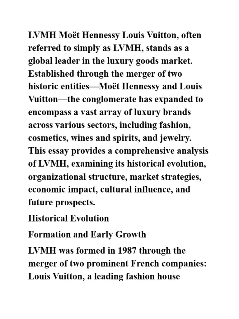 LVMH Moët Hennessy Louis Vuitton | PDF