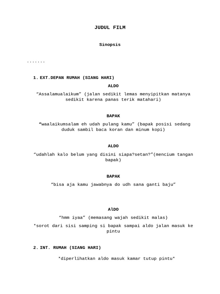 Script Indiefest Revisi | PDF