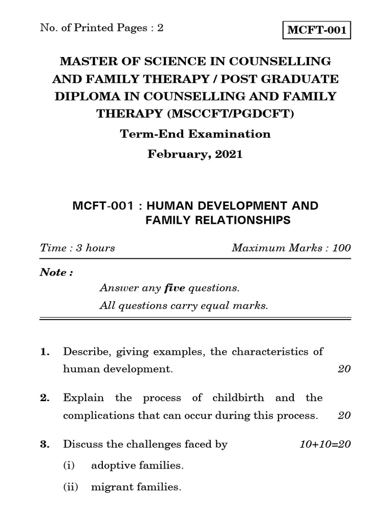 MCFT 001 Pyqp D20 | PDF