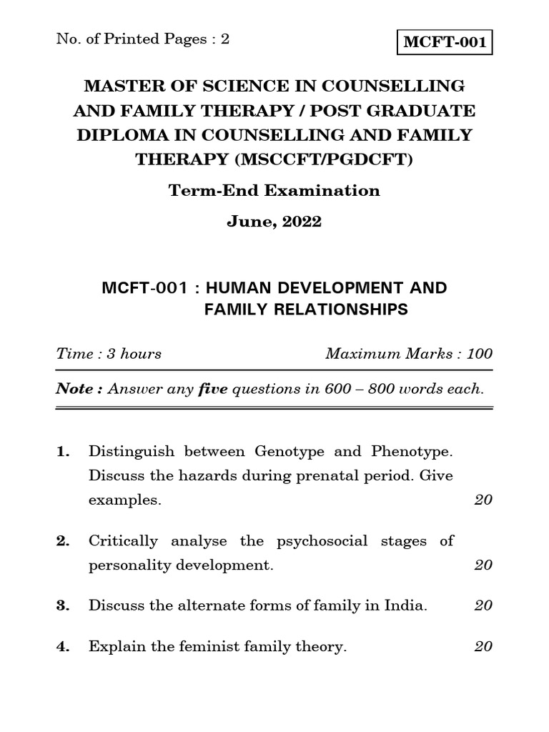 MCFT 001 Pyqp J22 | PDF