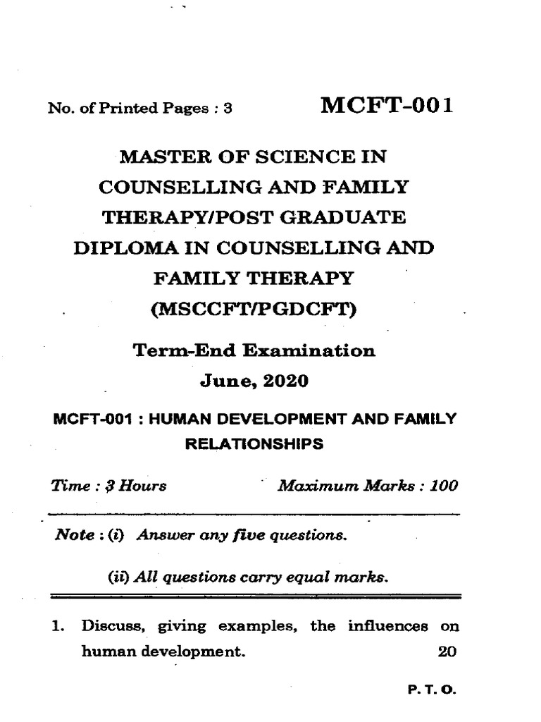 MCFT 001 Pyqp J20 | PDF