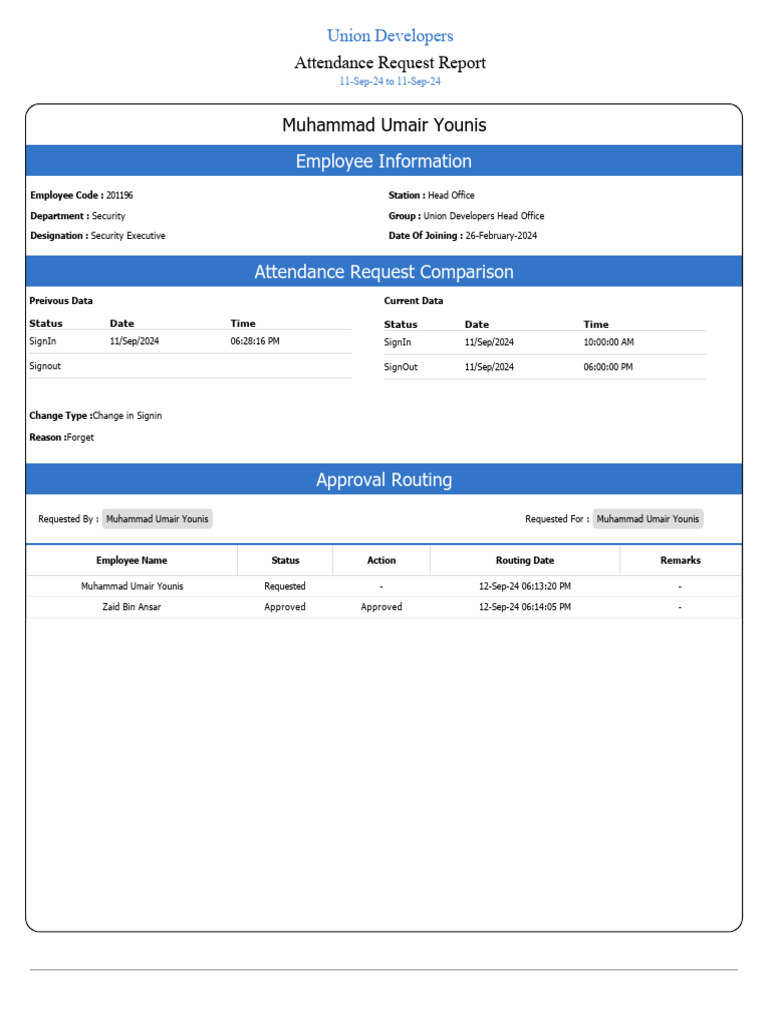 Attendance Detail | PDF