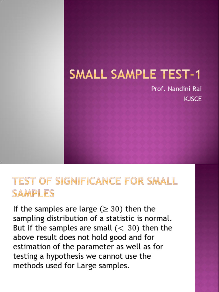 4.small Sample Test-1 | PDF