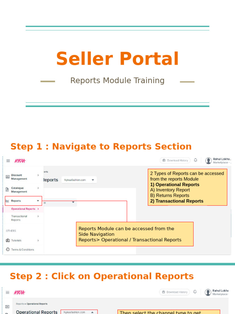 Seller Panel Reports | PDF
