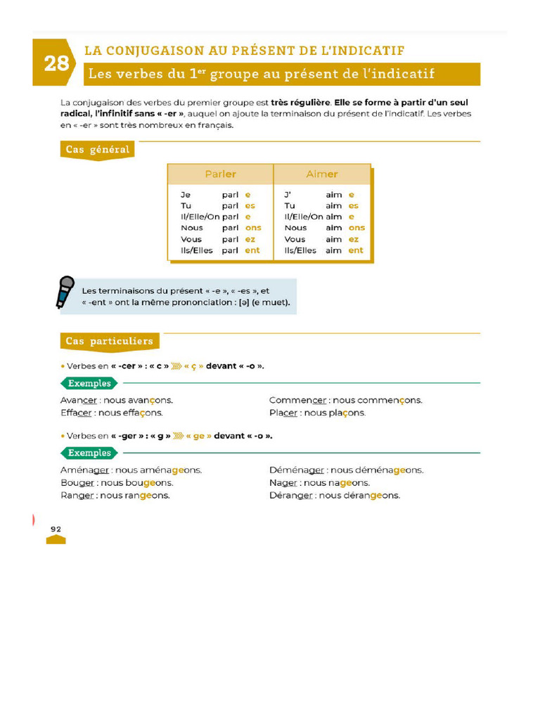 05 E Conjugaison Verbes Er | PDF