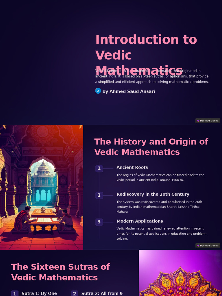 Introduction To Vedic Mathematics | PDF