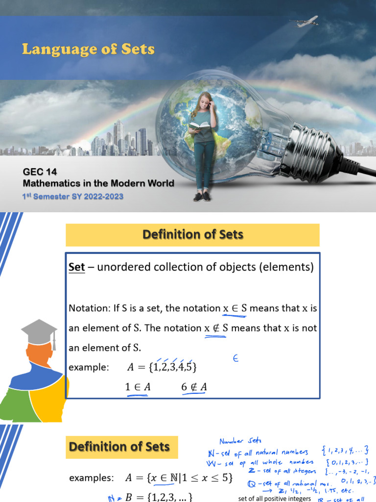Lecture Notes On The Language of Sets | PDF