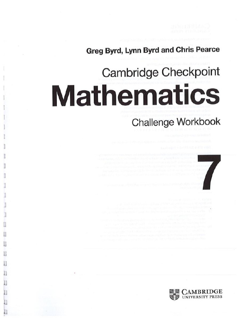 7 Challenge Checkpoint Mathematics 7 | PDF