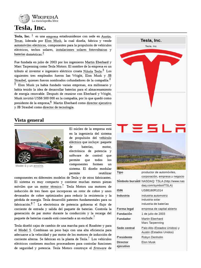 Tesla, Inc. | PDF