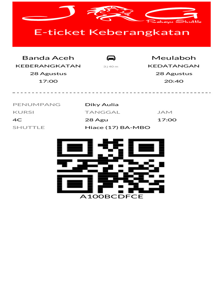 ETicket - A100BCDFCE | PDF