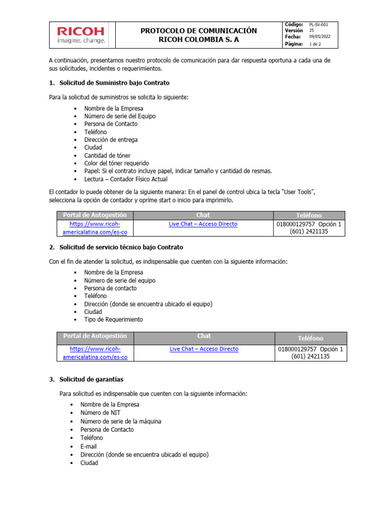 Protocolo de Comunicacion-V19-RCO-ES | PDF