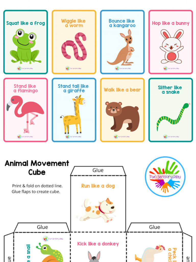 Animal Movement Card Game Free Sample | PDF