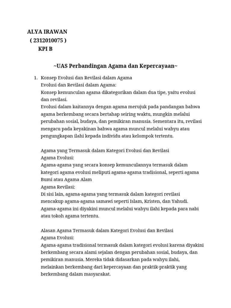 Alya Irawan-Uas Padk | PDF