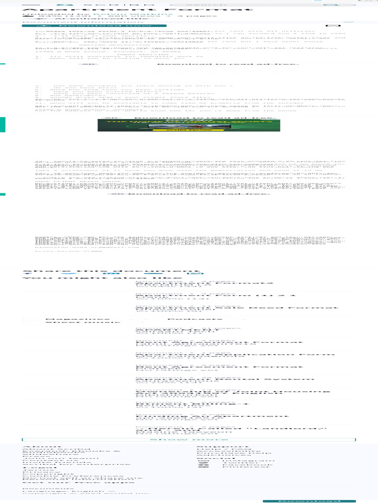 Apartment Format PDF Telecommunications Com | PDF