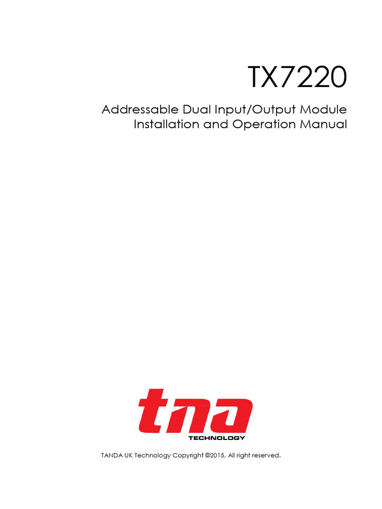 TX7220 - Addressable Dual Input | PDF