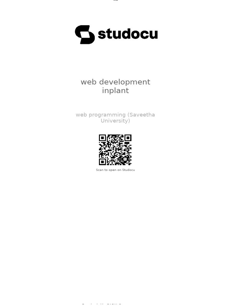 Web Development Report | PDF