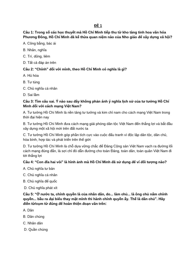 Đề thi TTHCM | PDF