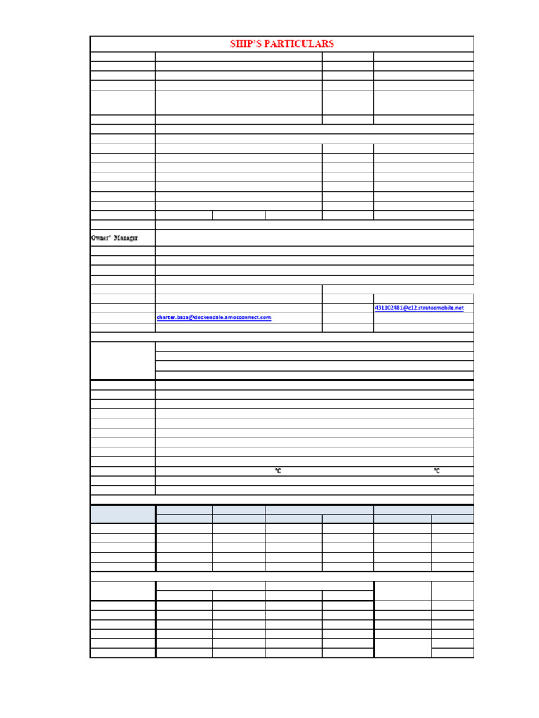 AFRICAN BAZA-Ship Particulars - African Baza New | PDF