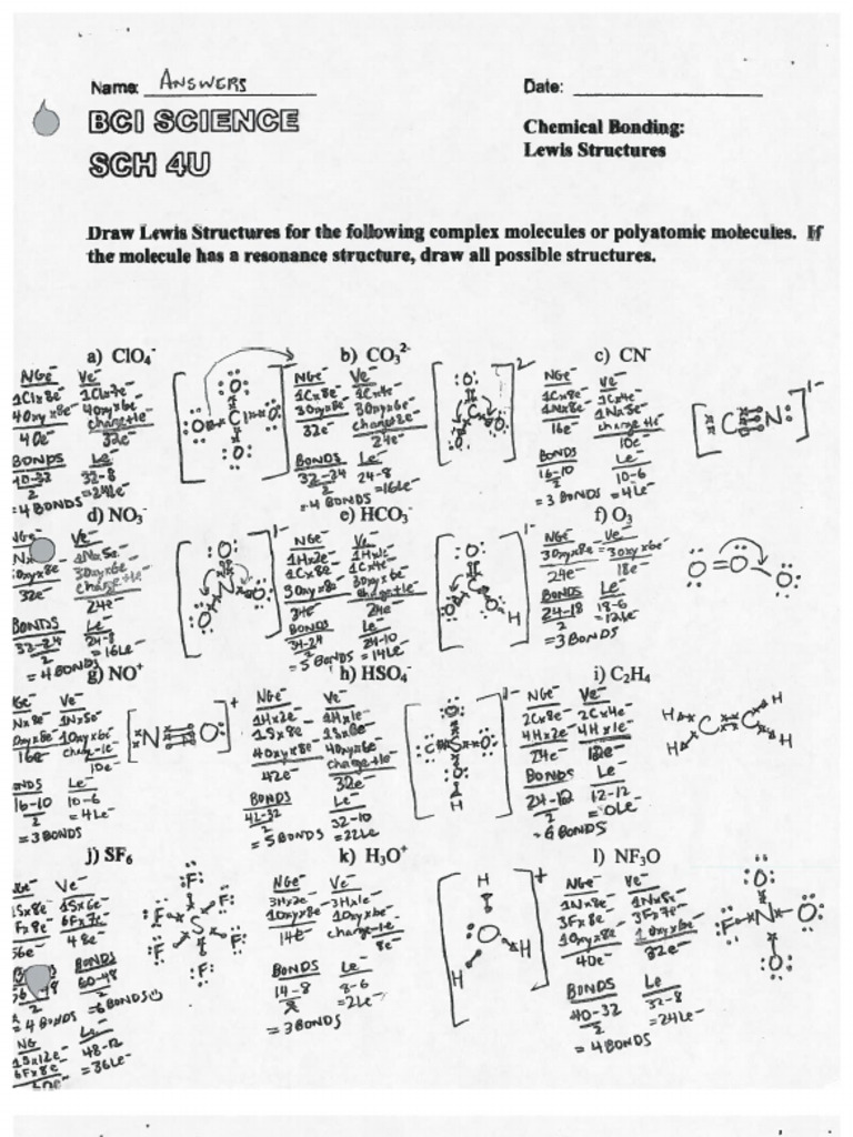 A To Z Complex Lewis Structures | PDF
