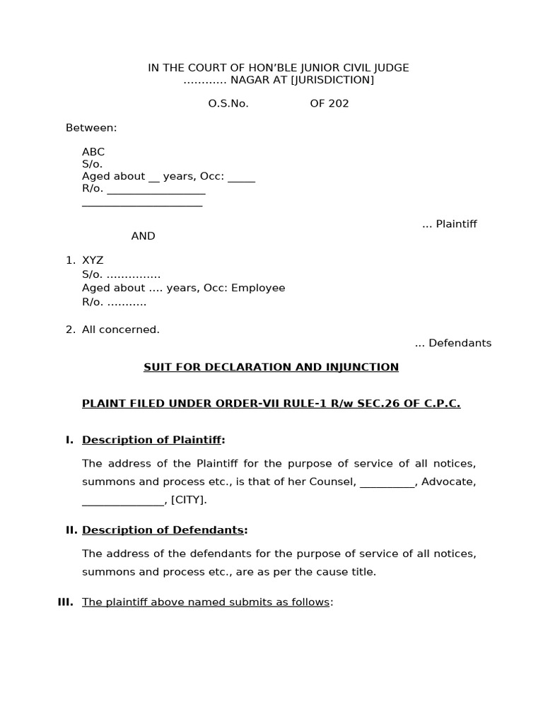 Suit for Declaration of Legal Heirs | PDF | Lawsuit | Judiciaries