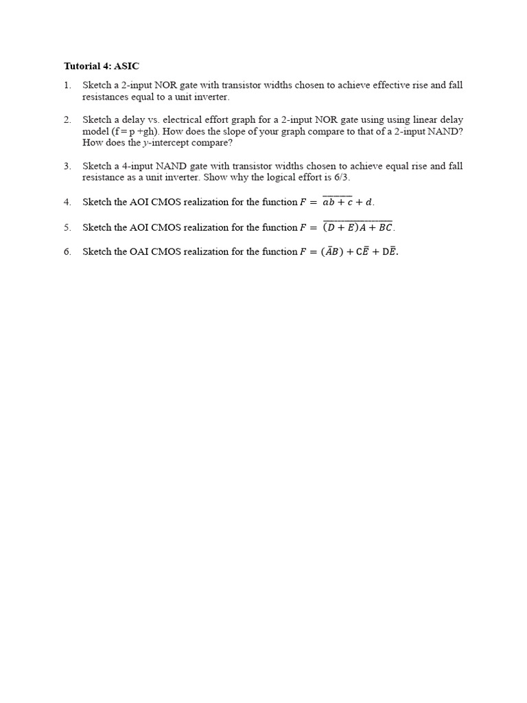 Tutorial 4 - ASIC | PDF