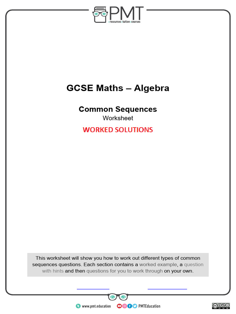 B. Common Sequences Ms | PDF | Mathematics | Elementary Mathematics