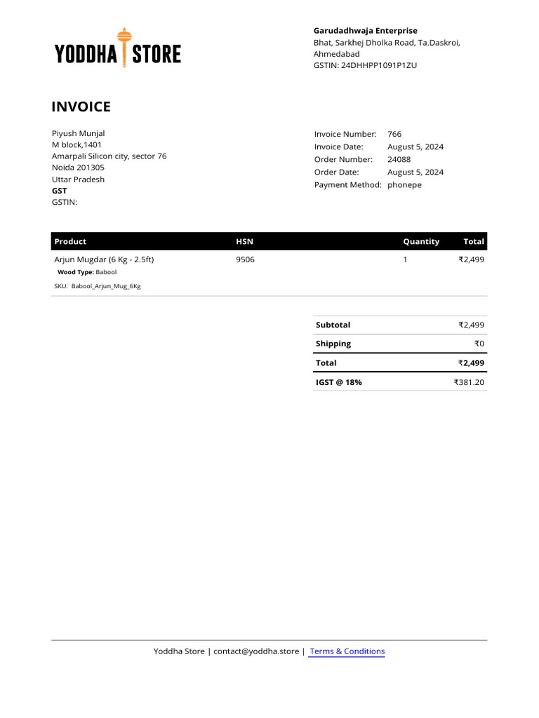 Invoice 766 | PDF
