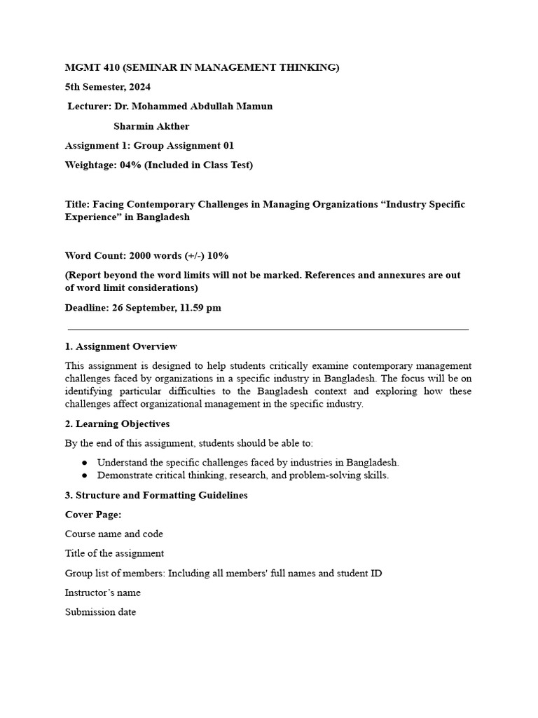 Assignment 1 Guidelines - Updated | PDF