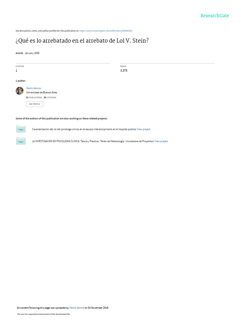 Que Es Arrebatado en Lol Steiv. - Martin Alomo | PDF