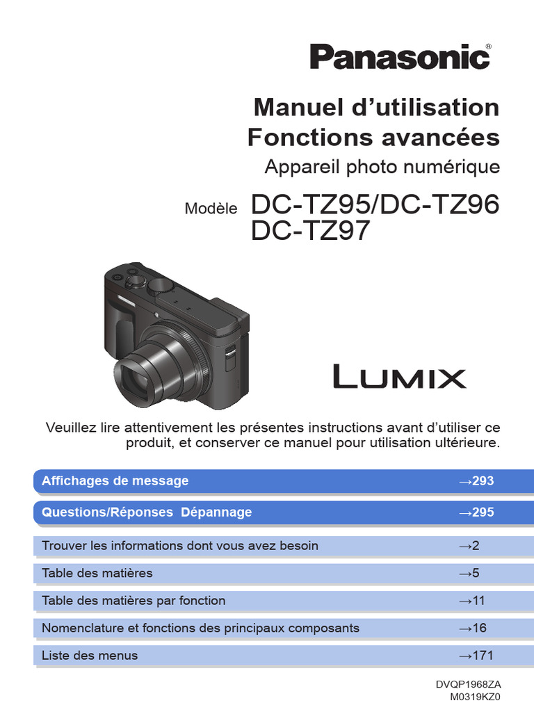 DCTZ95 Manuel D'utilisation Fonctions Avancées | PDF