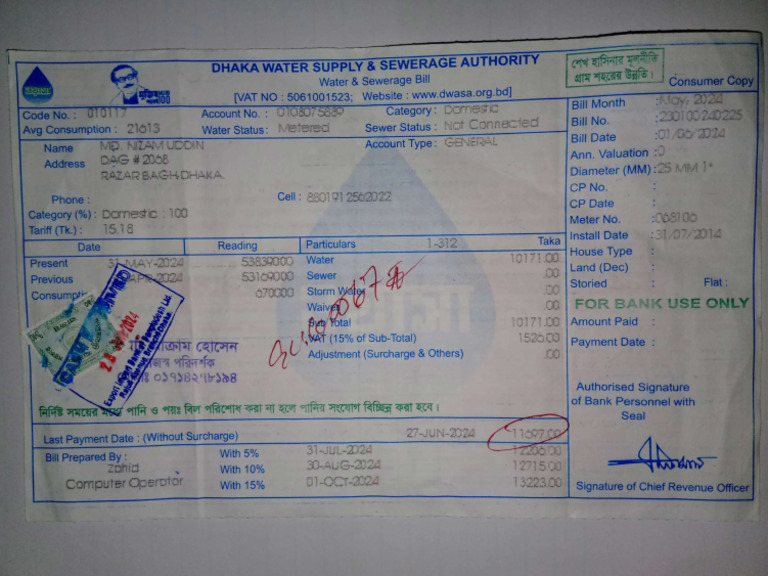 Water Supply Bill | PDF