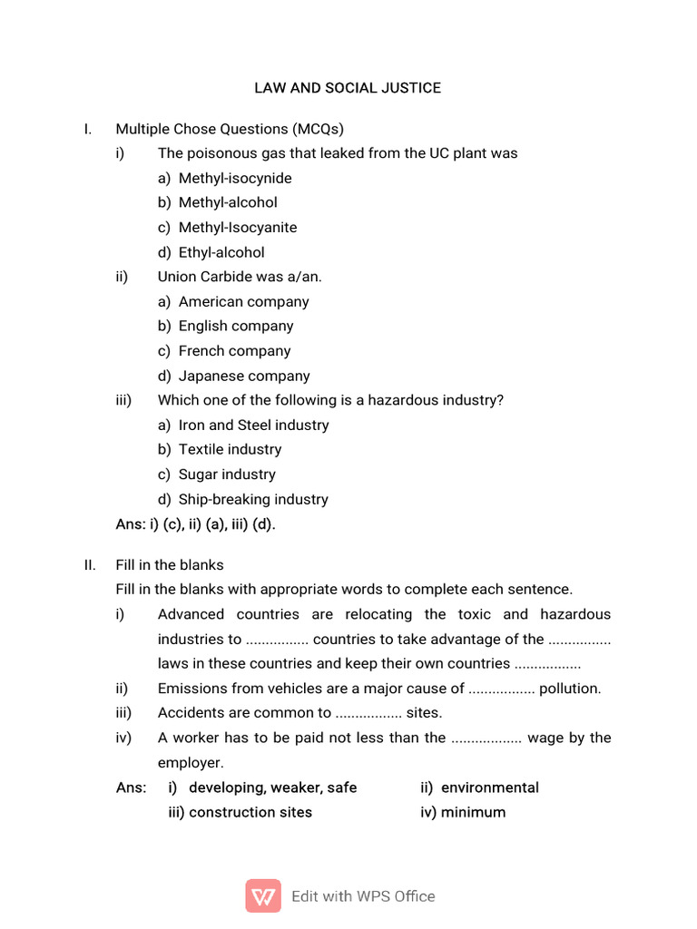 8TH - Civics - Law and Social Justice - PDF | PDF