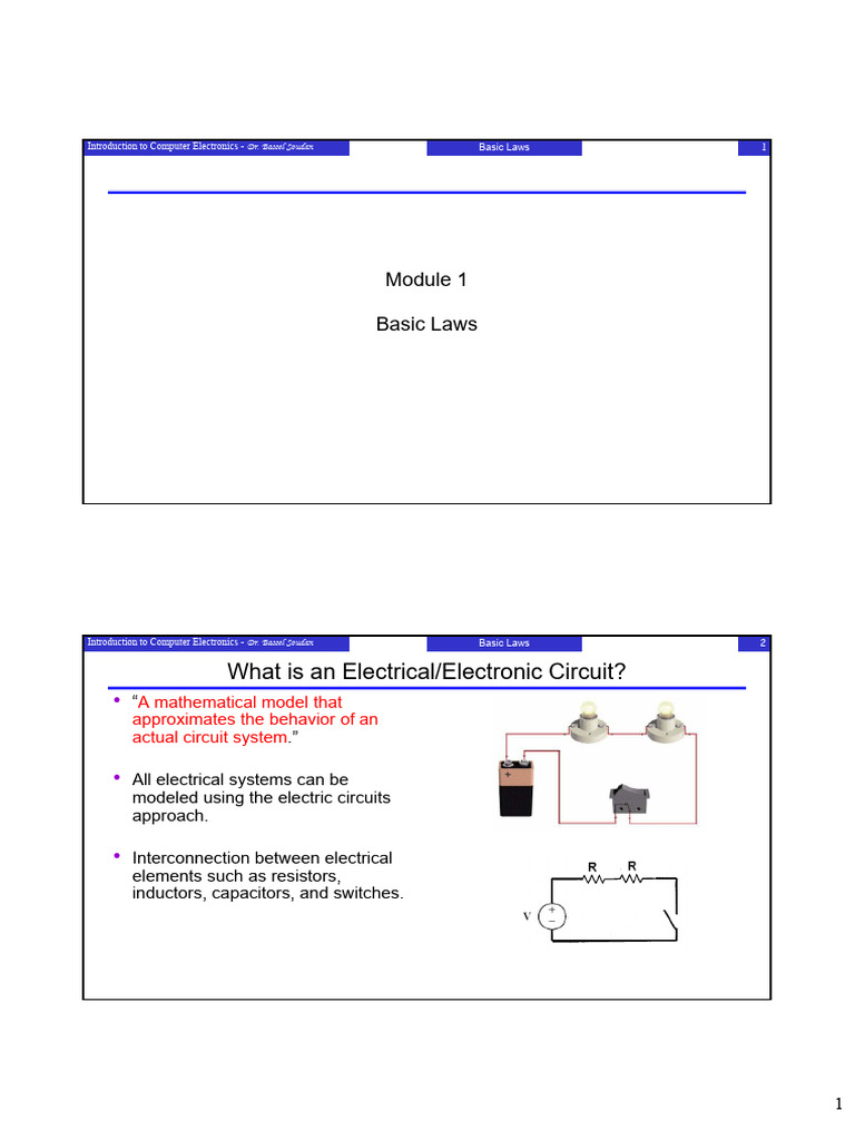 Module 1 - Basic Laws | PDF
