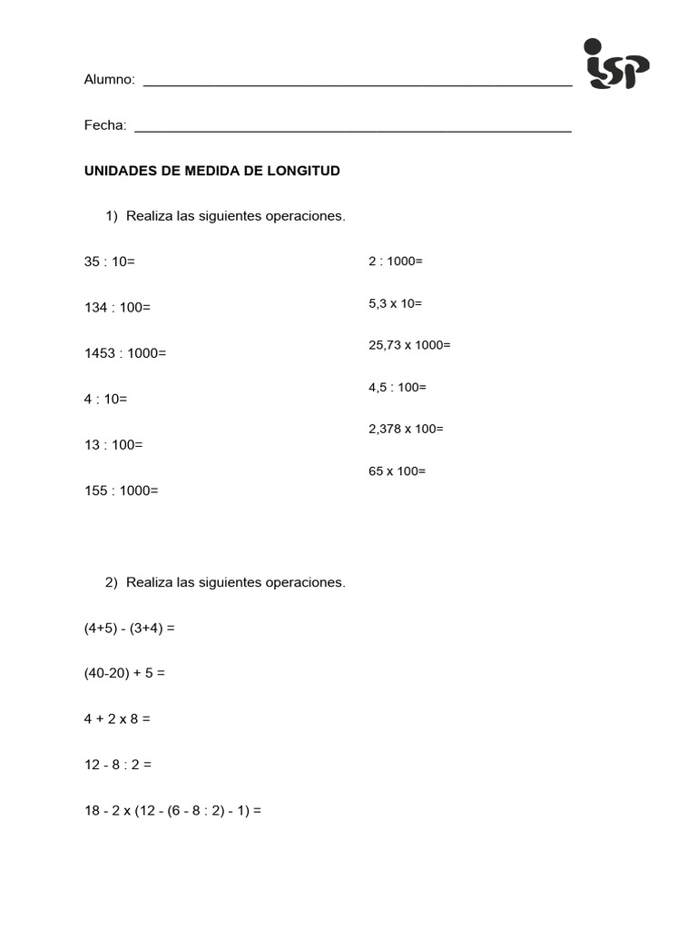 UT0-1 Unidades de Medida (Longitud) | PDF