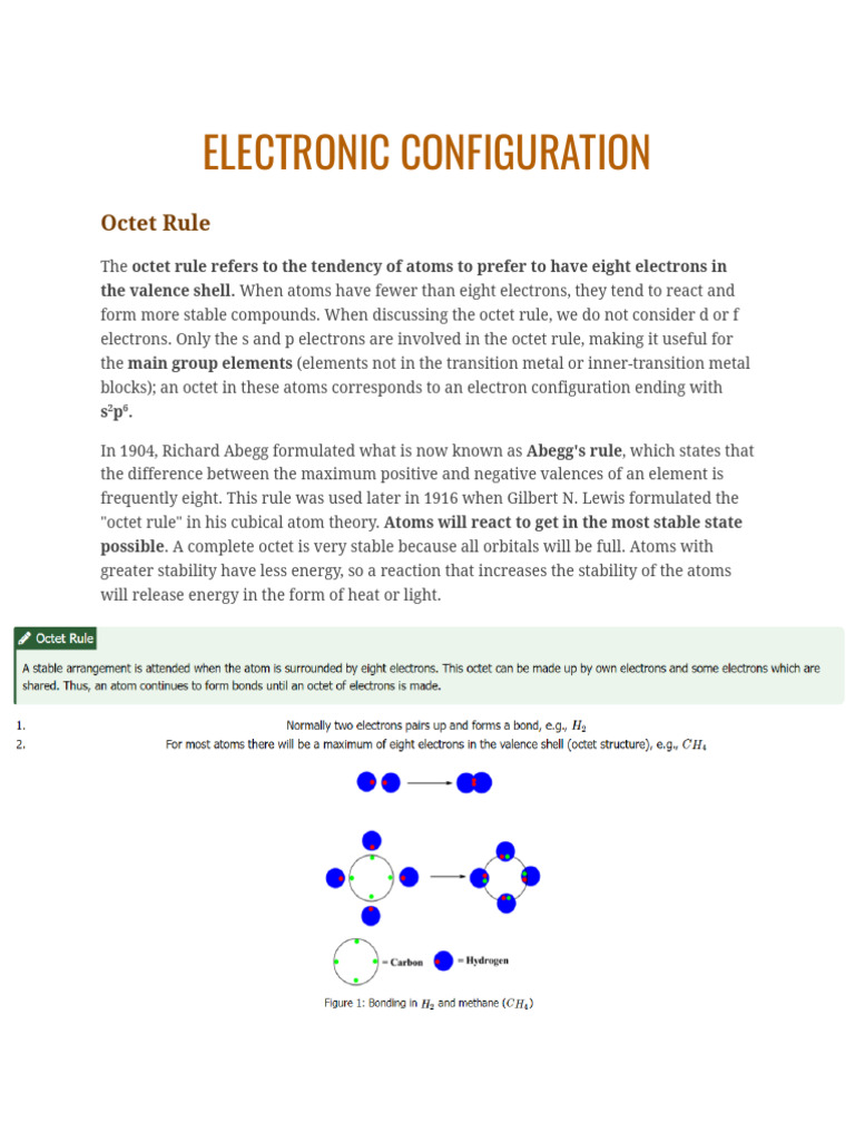 Octet Rule | PDF