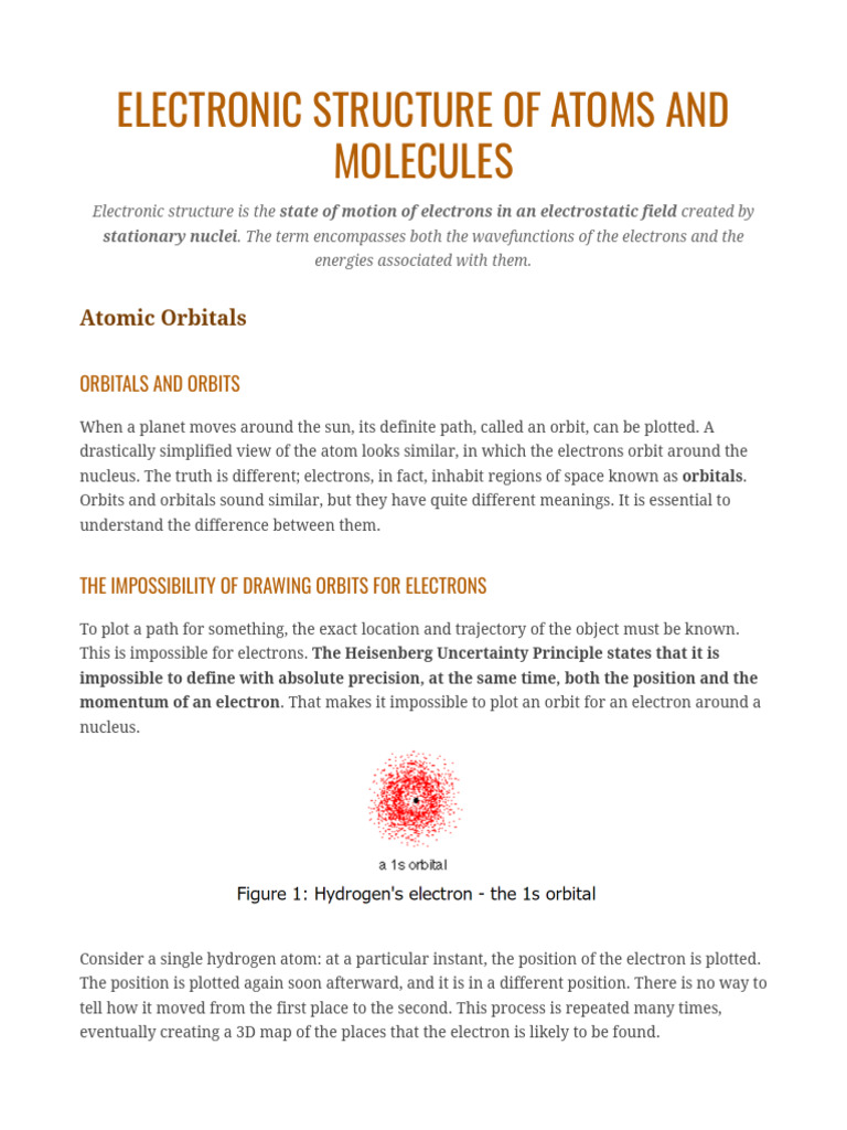 Atomic Orbitals | PDF