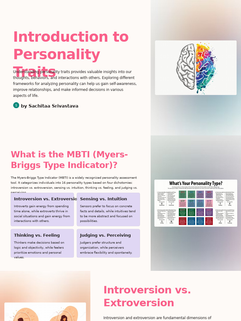 Introduction To Personality Traits | PDF | Extraversion And Introversion | Science & Mathematics