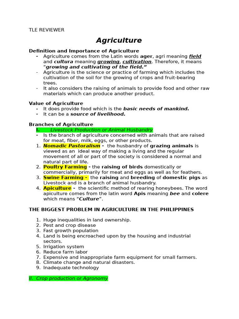 Tle - Reviewer - Midterm | PDF