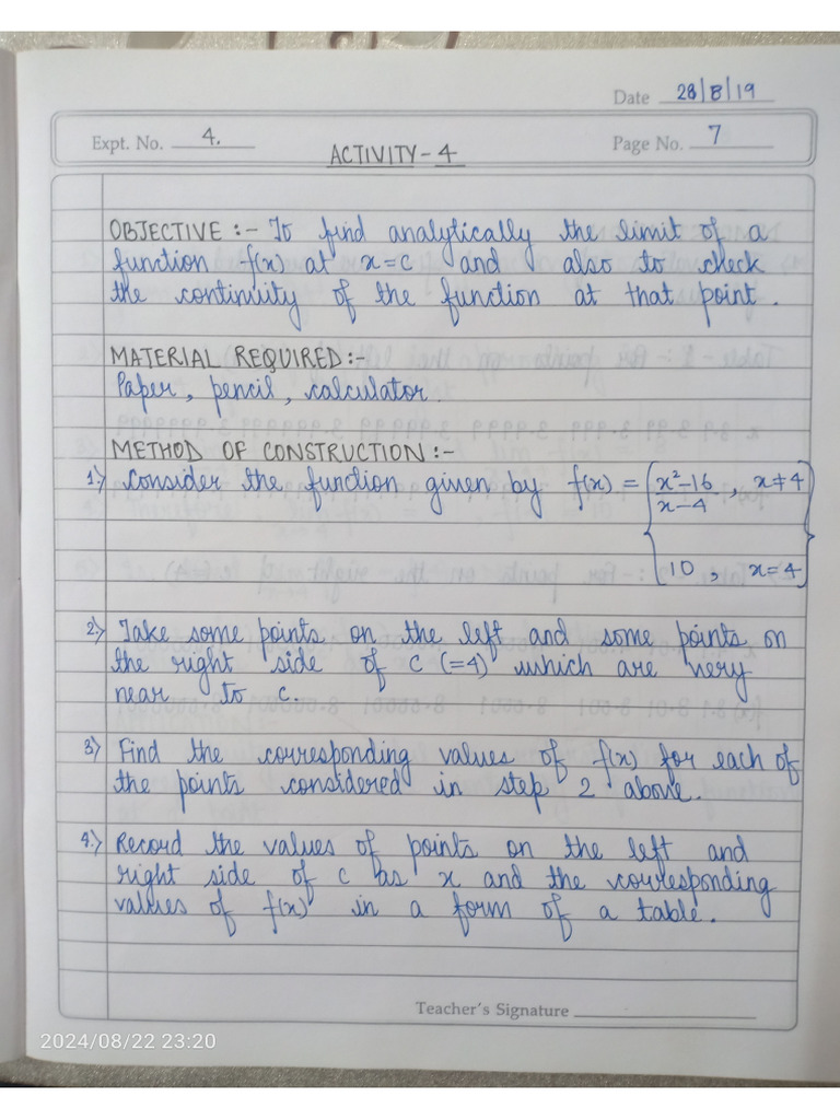 Activity No 4 Class 12 Math | PDF