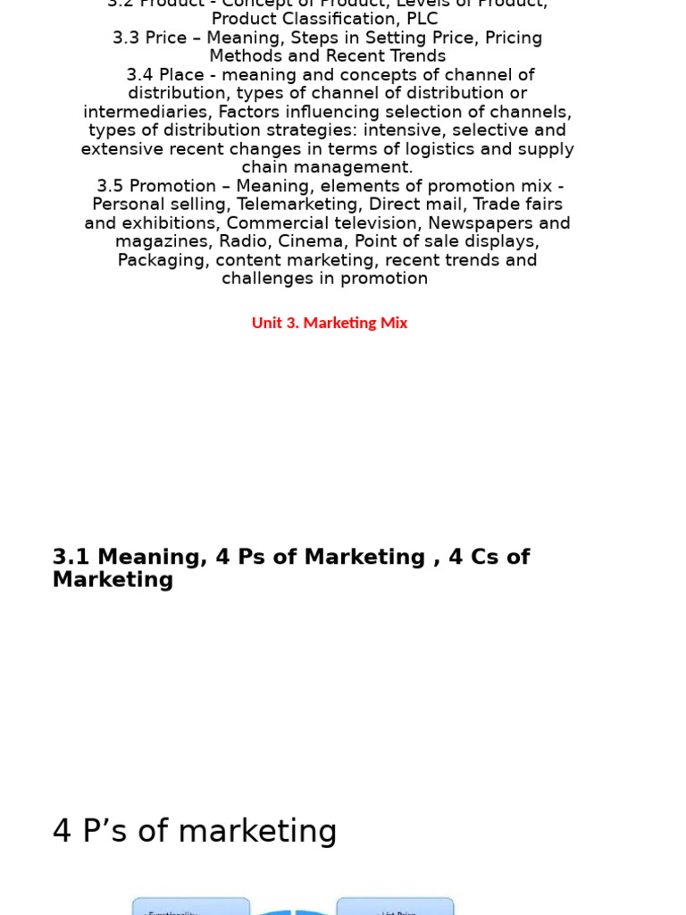 Principles of MArketing Unit 3 | PDF