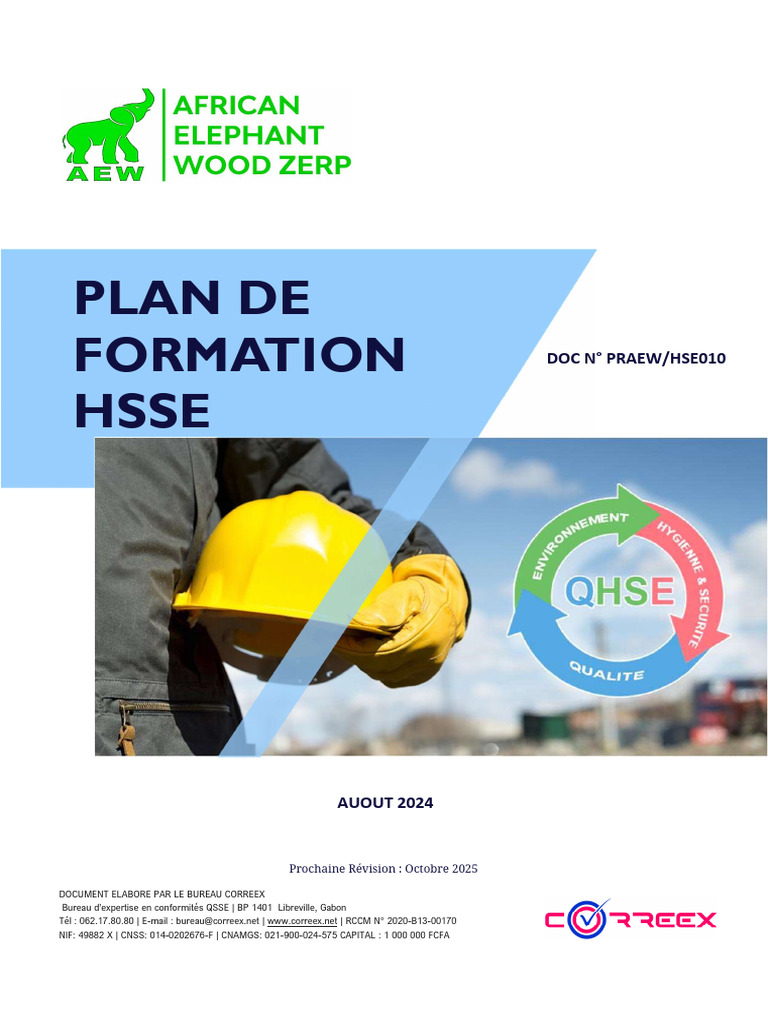 Aew Plan de Formation Hssse | PDF