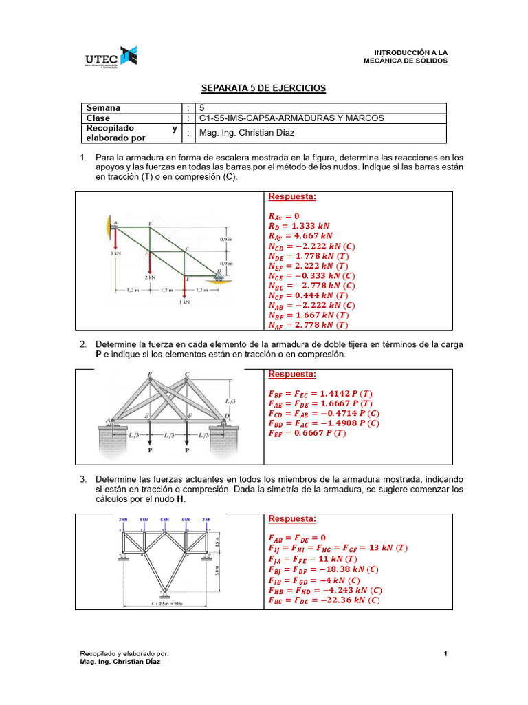 Separata de Ejercicios 5-Ims | PDF