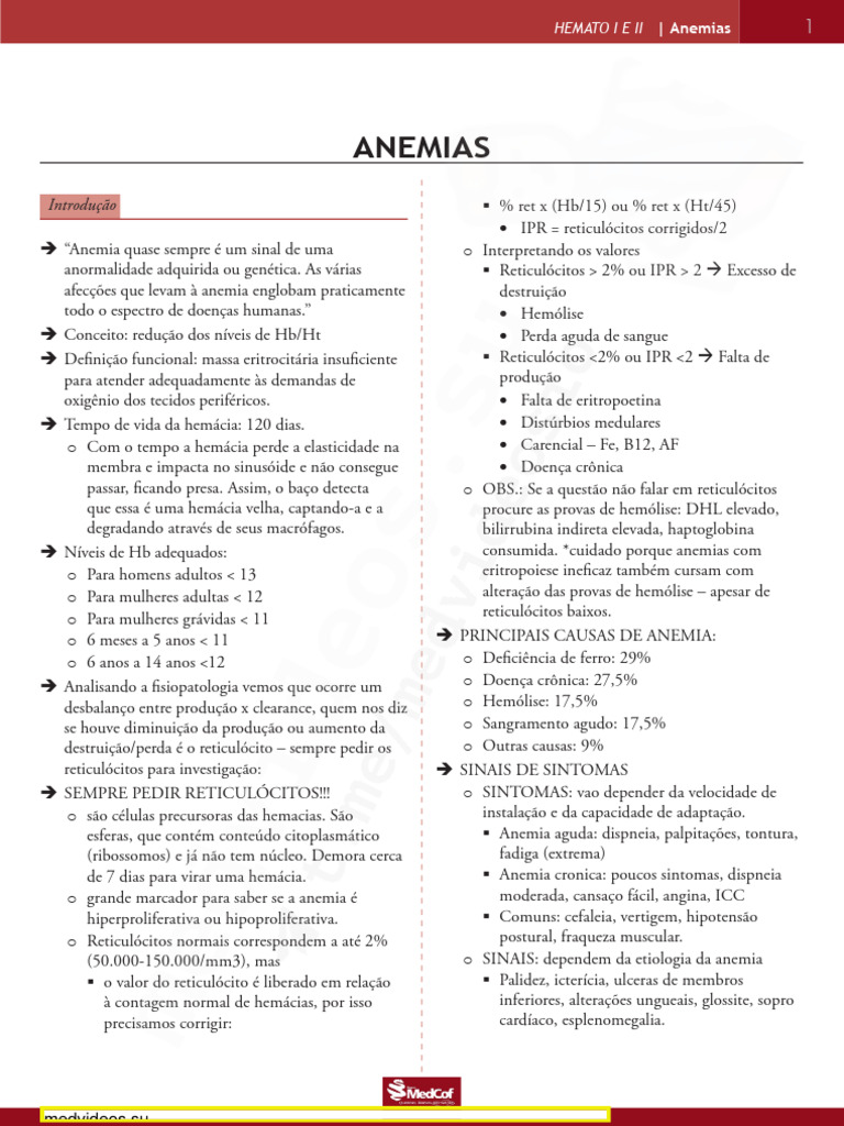 Anemias | PDF