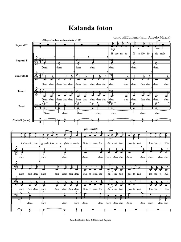 Coro Kalanda-Foton | PDF