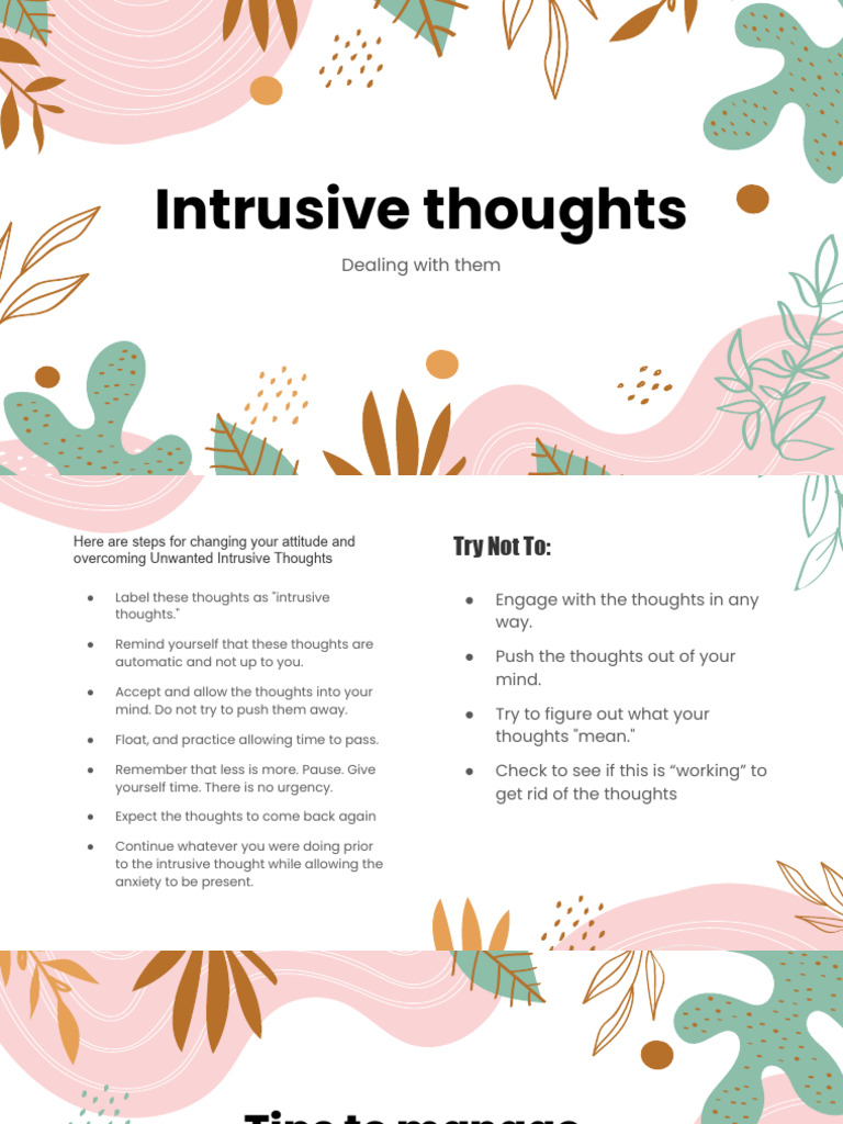 Intrusive Thoughts and How To Manage | PDF