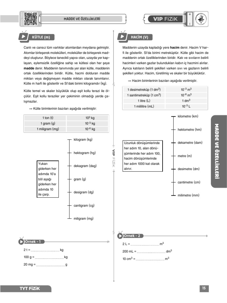 3) VİP Fizik - Madde Ve Özellikleri | PDF