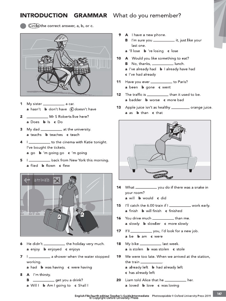 EF B1 Grammar Initial Review | PDF