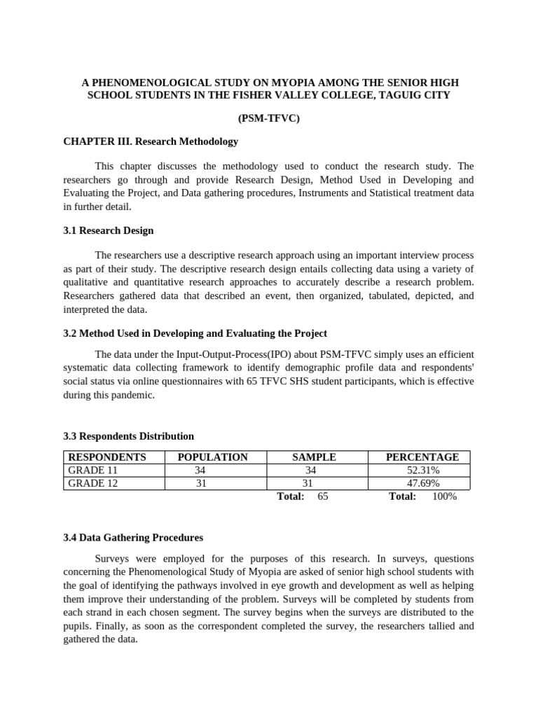 GROUP 1 - CHAPTER 3 -(PSM-TFVC) | PDF
